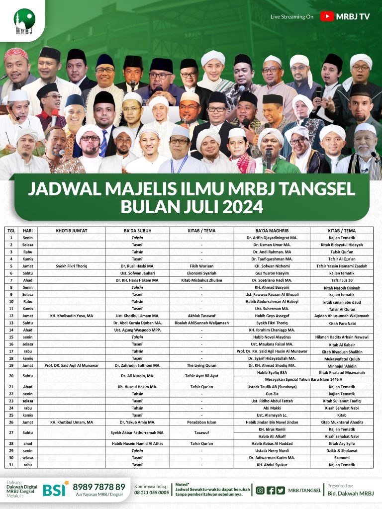 Jadwal Majelis Ilmu – Masjid Raya Bintaro Jaya